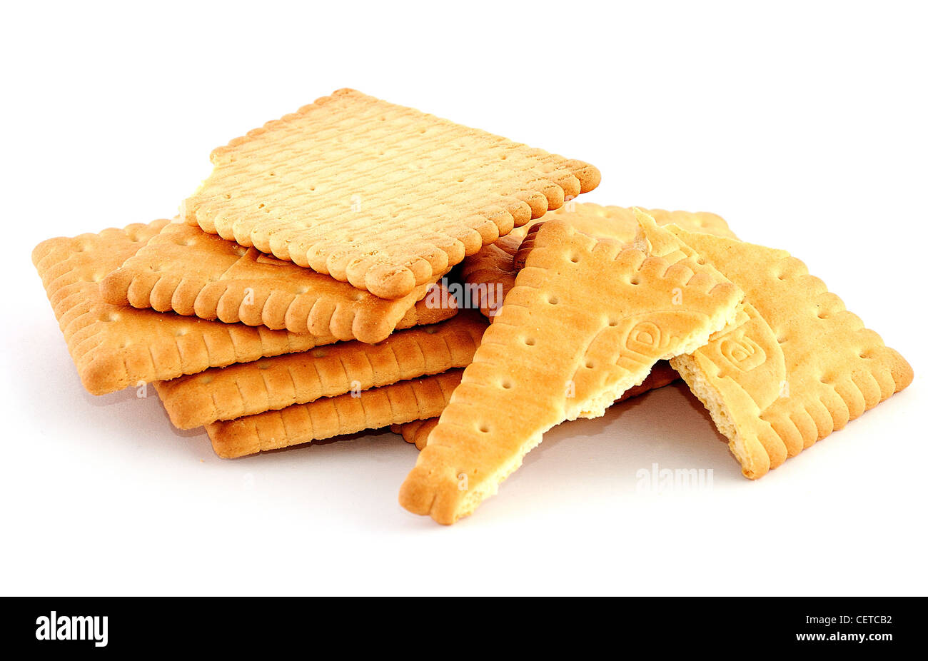 Detail image of stack of sweet biscuits Stock Photo - Alamy