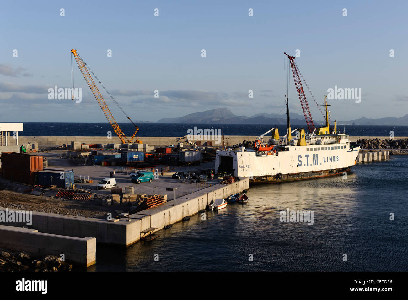 Ferry Harbor in Porto Novo, Santo Antao, Cape Verde Islands, Africa ...