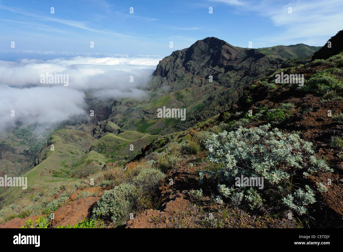 Mountains near Monte Espadana, Santo Antao, Cape Verde Islands, Africa ...