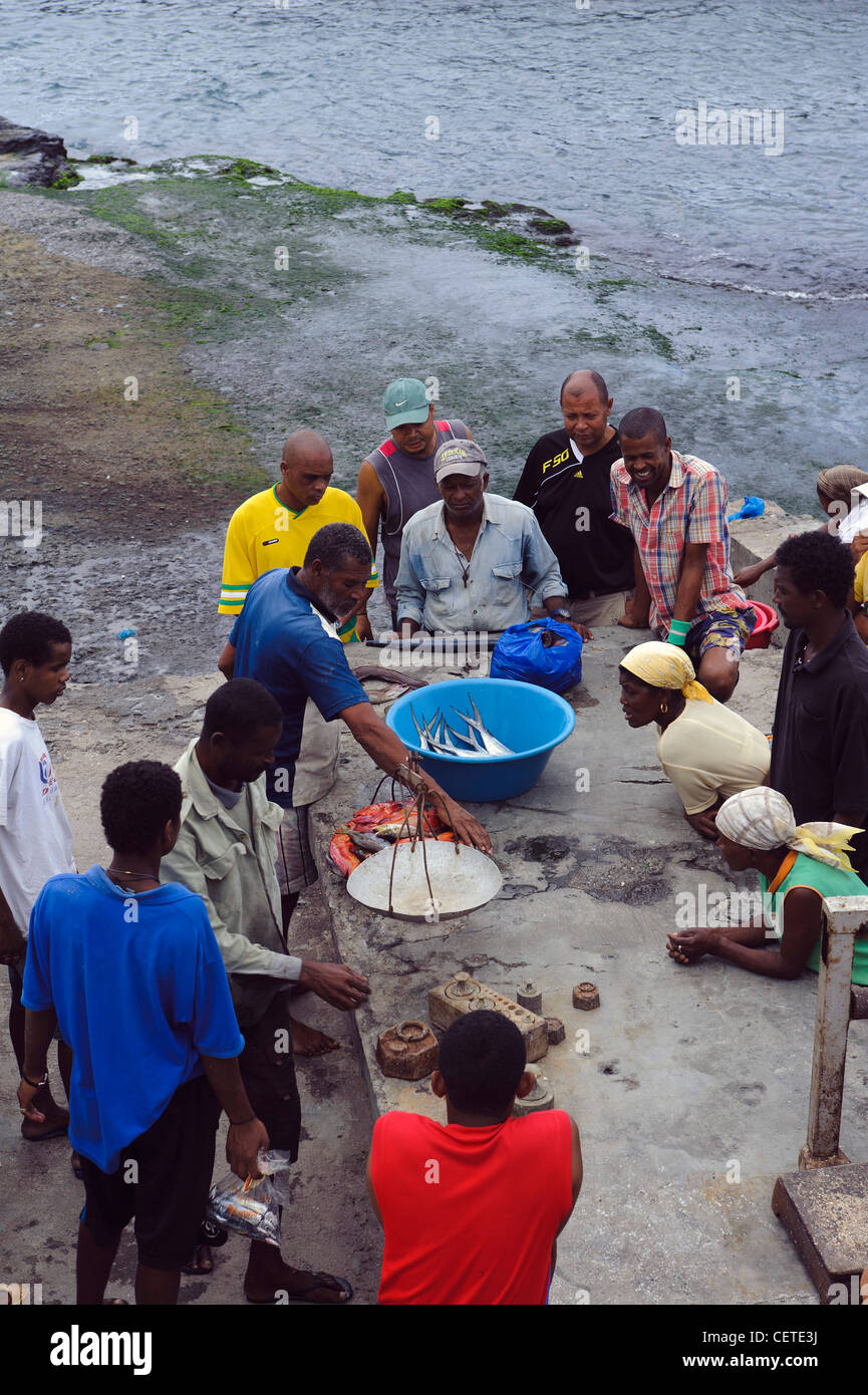 Fishmonger in Ponta do Sol, Santo Antao, Cape Verde Islands, Africa ...