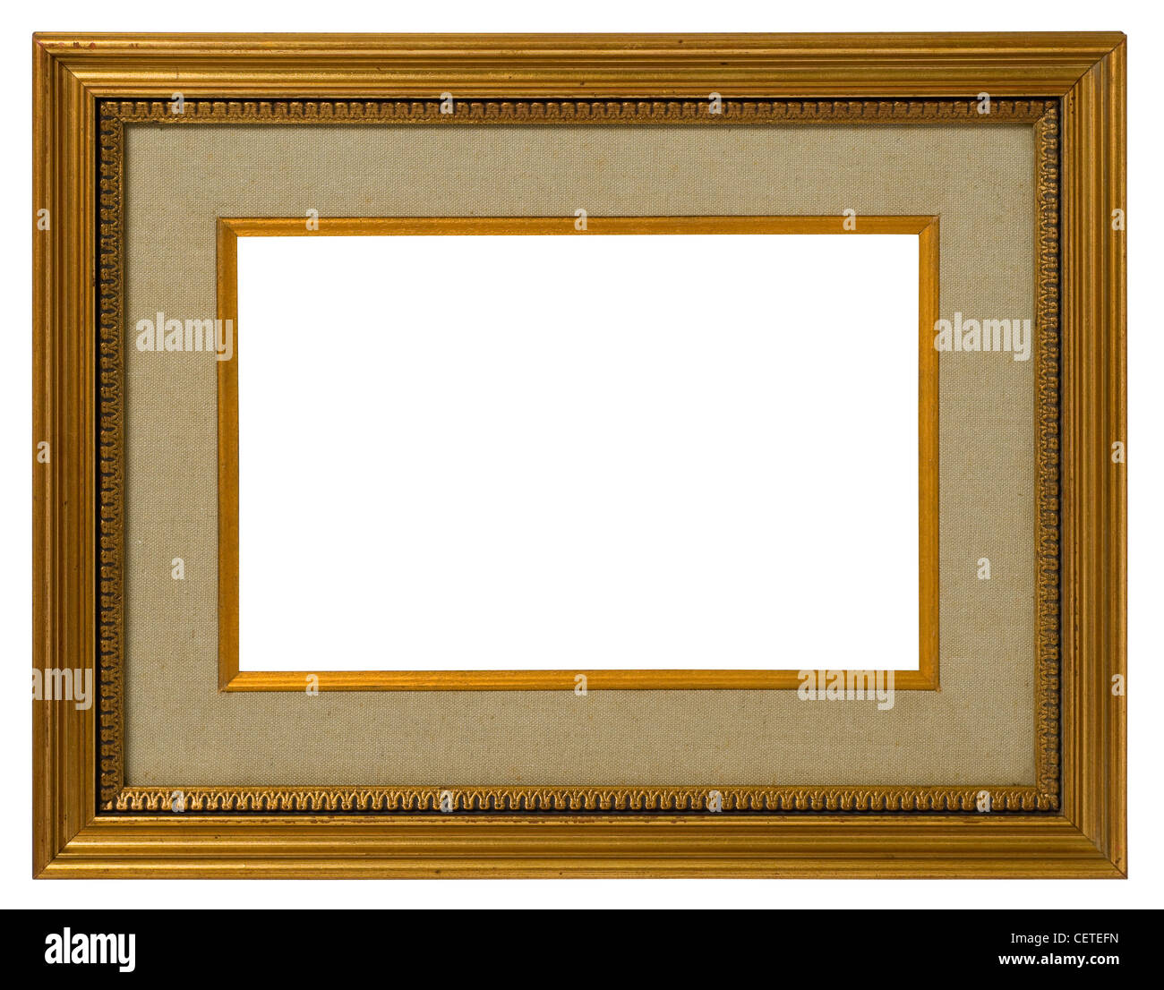 Frame gold border outline edge hi-res stock photography and images - Alamy
