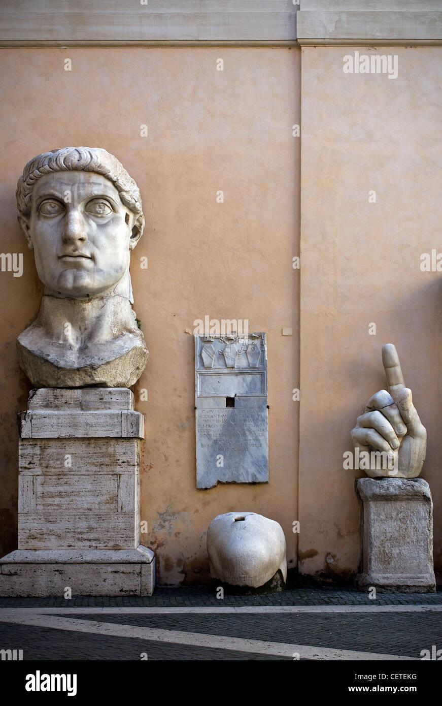 Fragments from a colossal statue of Constantine, Capitoline Museums ...