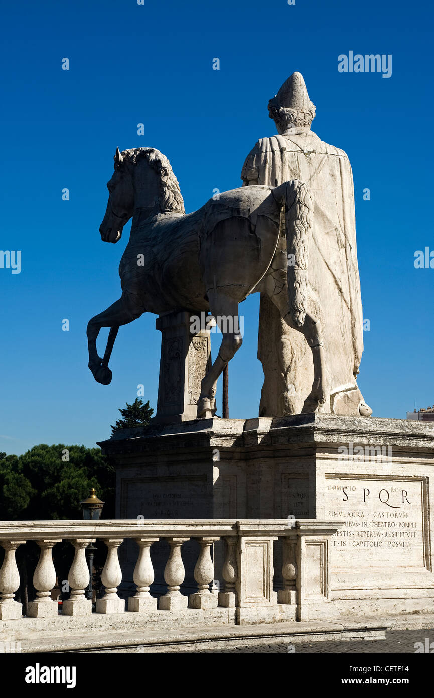 Dioscuri Statue, Capitoline Hill, Rome, Latium, Italy Stock Photo - Alamy