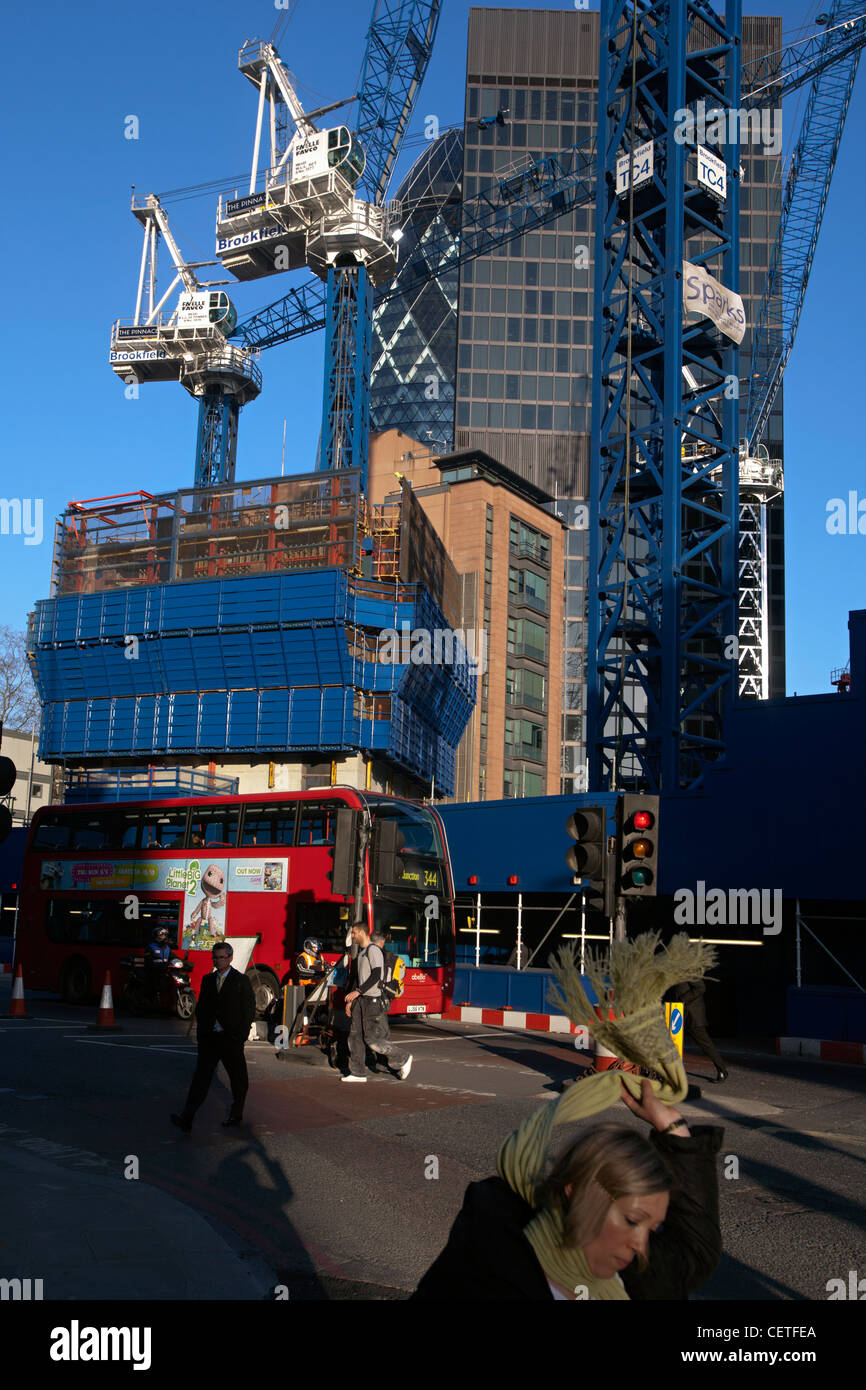 pinnacle building construction city of london Stock Photo - Alamy