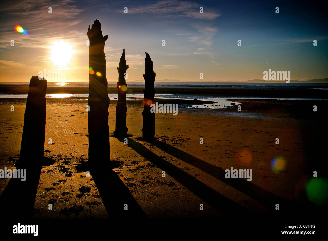A view of Solway bay with Mount Criffel on the horizon Stock Photo - Alamy