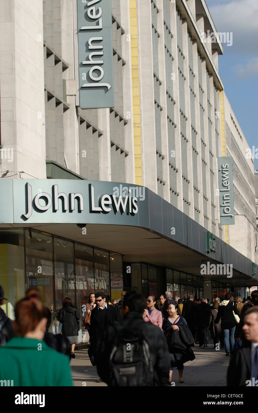 Exterior of John Lewis store. The development of Oxford Street as a ...