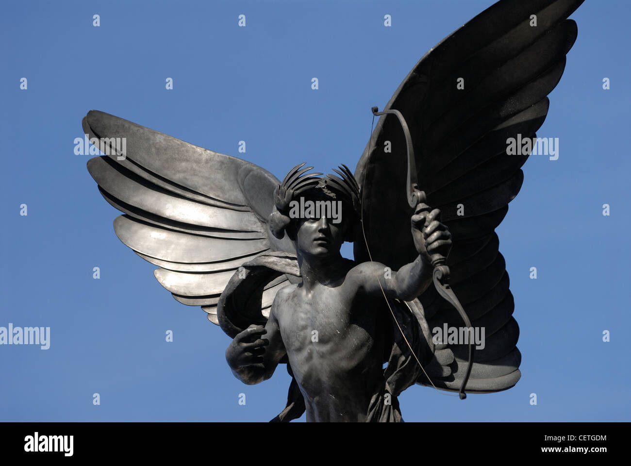 Detail of the statue of Eros. Unveiled in 1893 and originally called ...