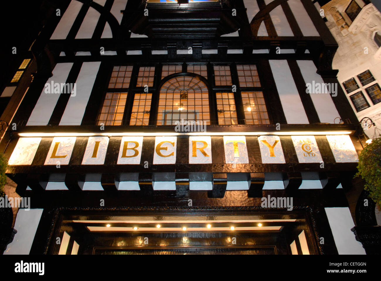 Exterior of Liberty store at night. Liberty opened to the public on May ...