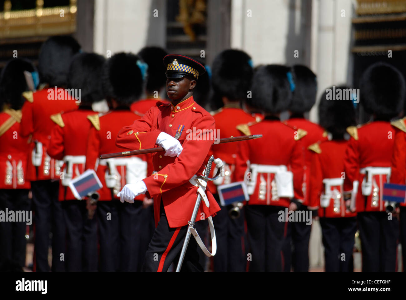 Changing of the Guard ceremony at Buckingham Palace Stock Photo - Alamy