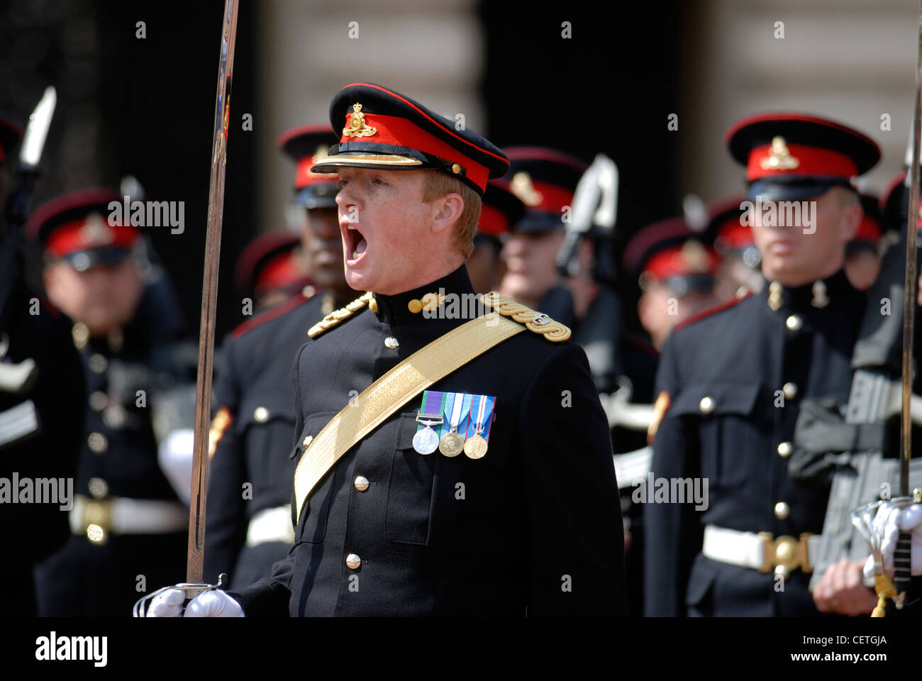 Changing of the Guard ceremony at Buckingham Palace Stock Photo - Alamy