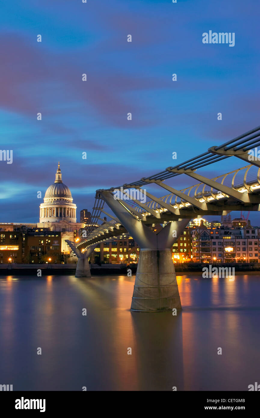 Millennium Bridge and St Paul's Cathedral. The bridge opened on 10 June ...