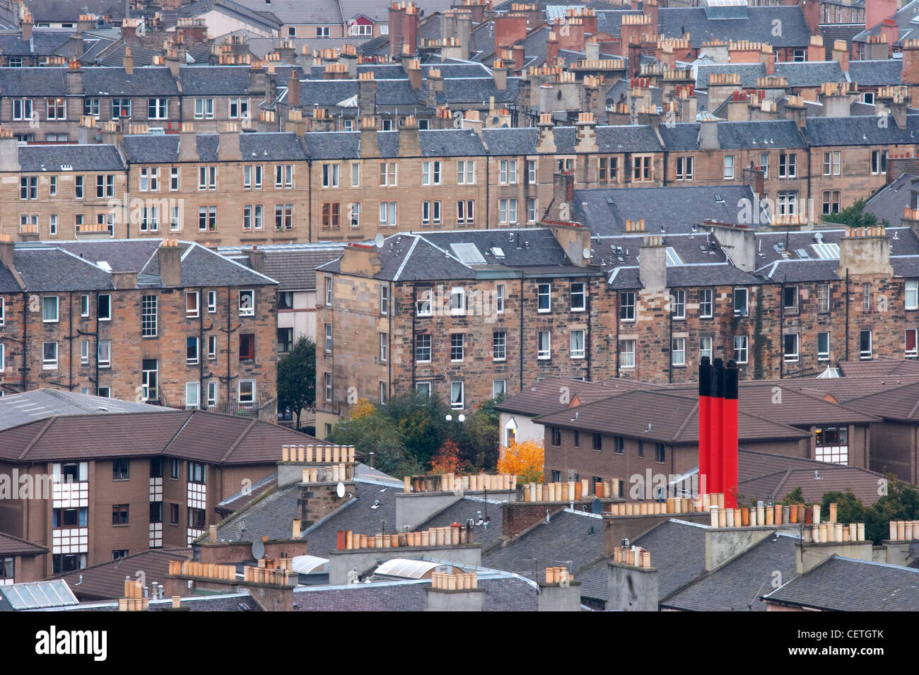 A view across the Edinburgh rooftops. Scotland's capital was originally ...