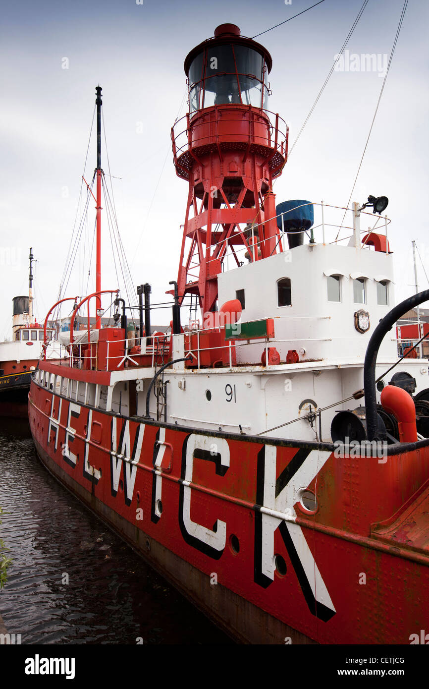 UK, Wales, Swansea, Maritime Quarter, Helwick Lightship moored at ...