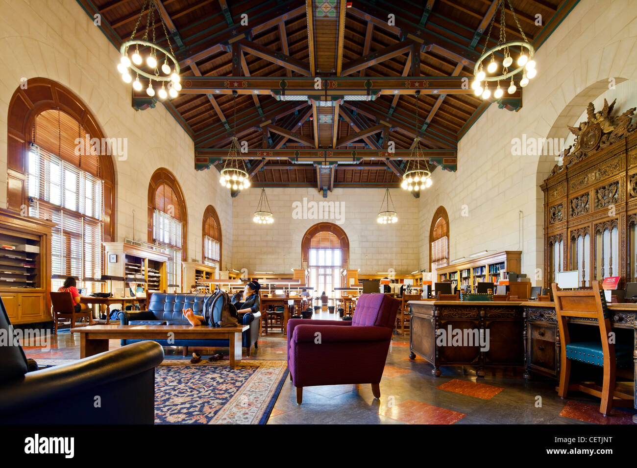 Grand Reading Room, Battle Hall, Texas University, Austin, TX Stock ...