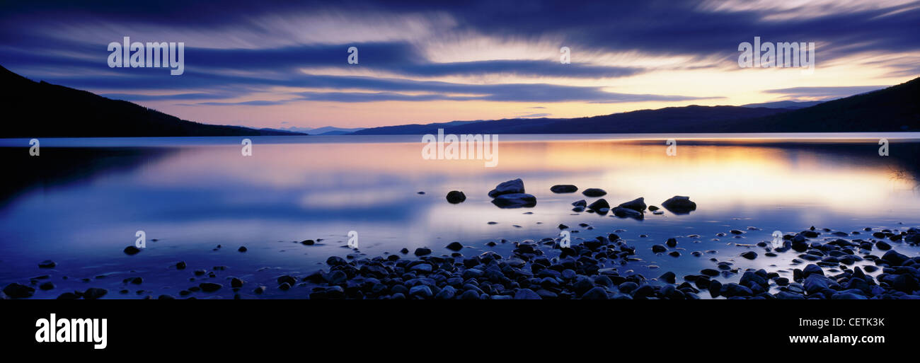 Loch Rannoch at dusk, Perthshire, Scotland, UK Stock Photo - Alamy