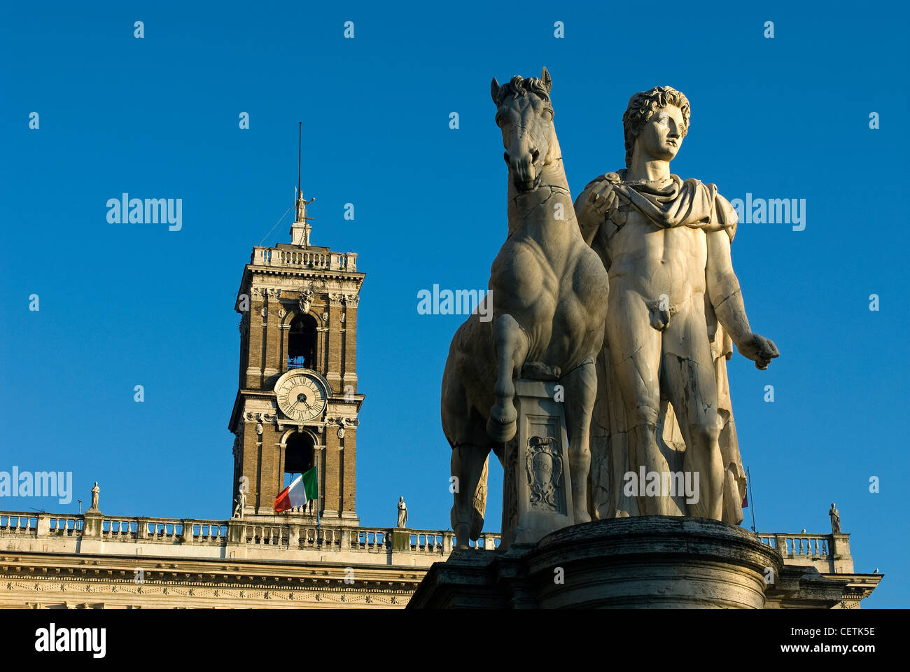 Dioscuri Statue, Capitoline Hill, Rome, Latium, Italy Stock Photo - Alamy