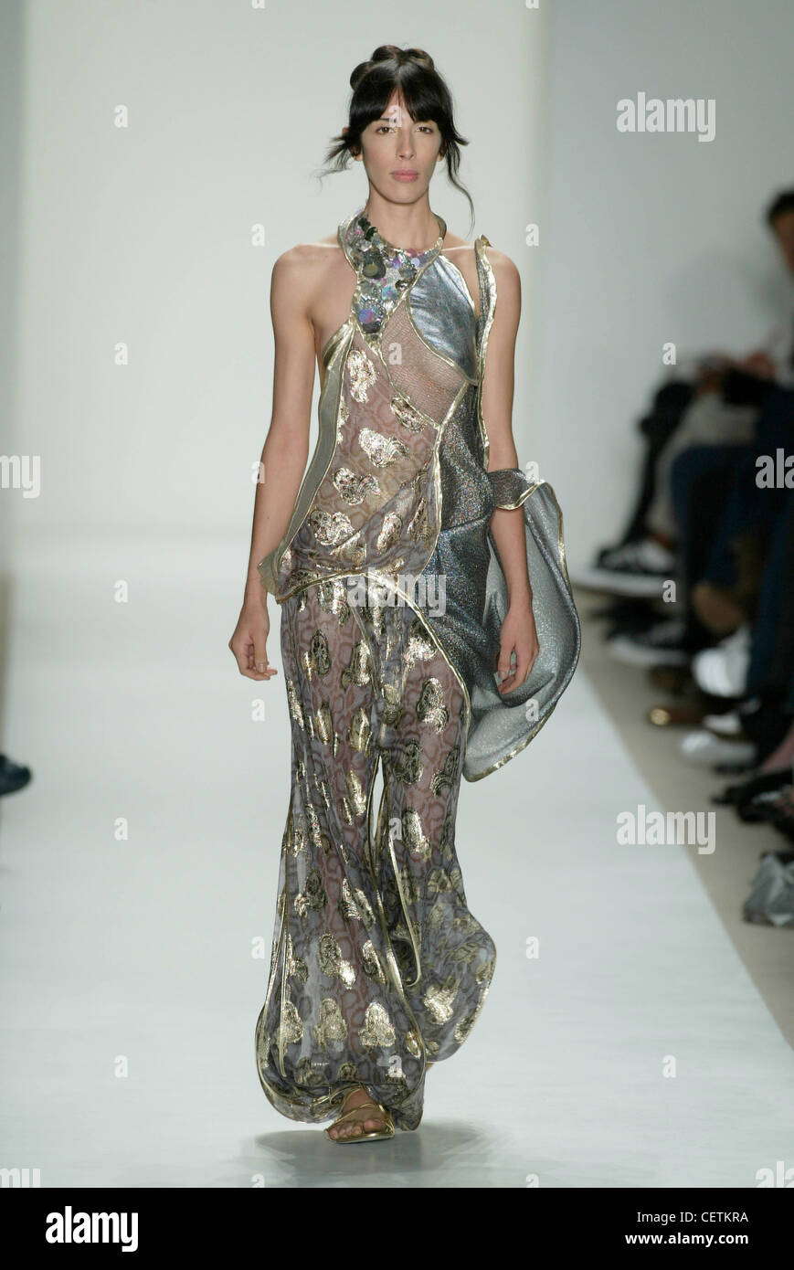 As Four New York Ready to Wear Spring Summer Model brunette hair off ...