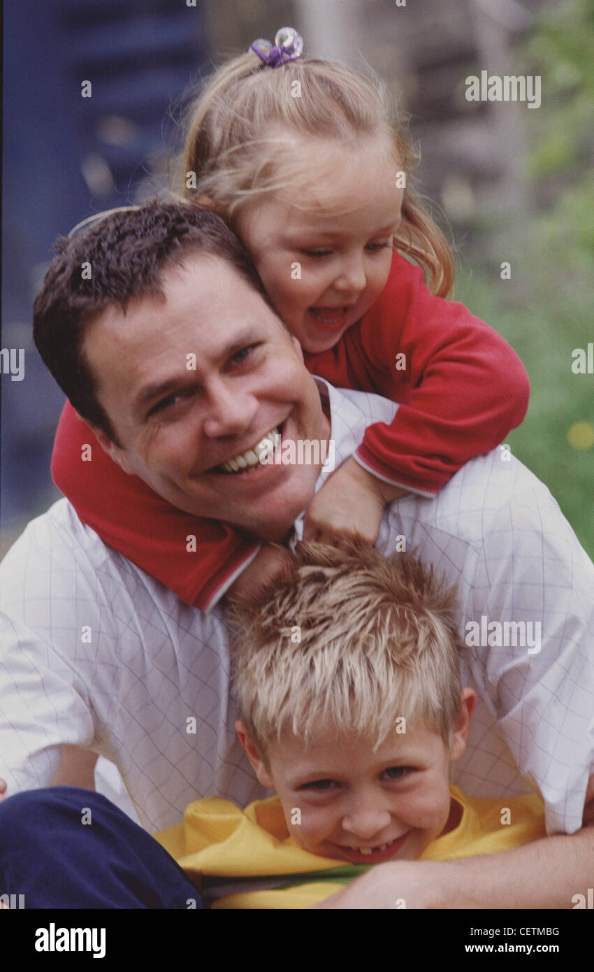 Father short brown hair looking to camera smiling showing teeth male ...