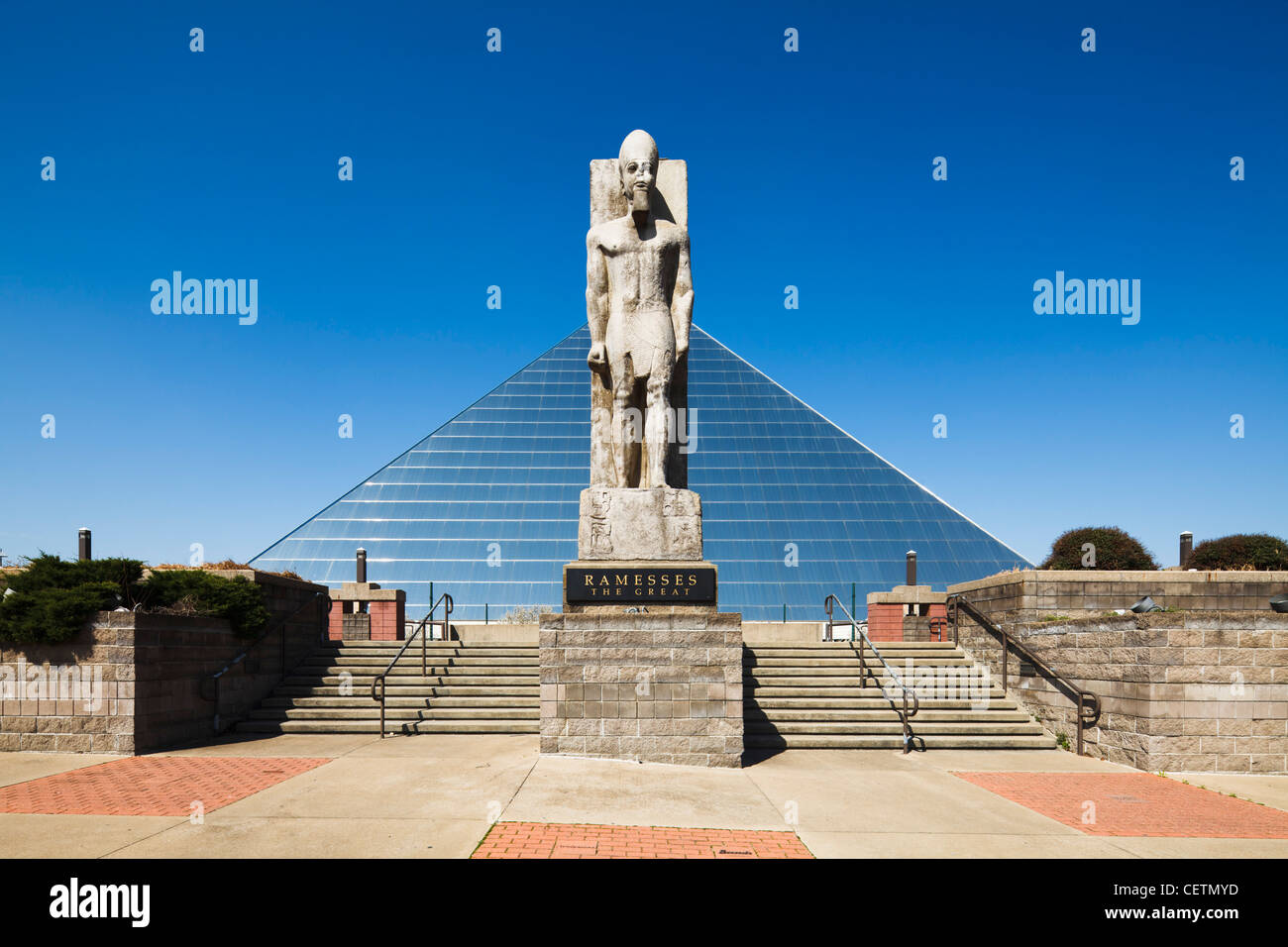 Ramesses Statue Pyramid Arena, Memphis Stock Photo - Alamy