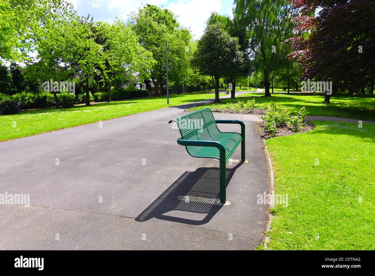 Bench in the park Stock Photo - Alamy