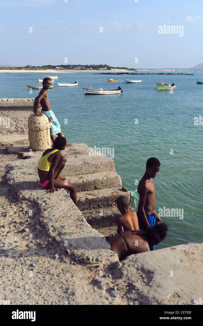 port of Sal Rei, Boa Vista, Cape Verde Islands, Africa Hafen, Sal Rei ...