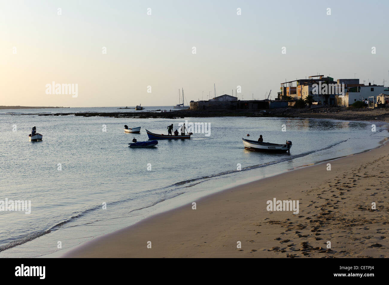 beach of Sal Rei, Boa Vista, Cape Verde Islands, Africa Strand von Sal ...