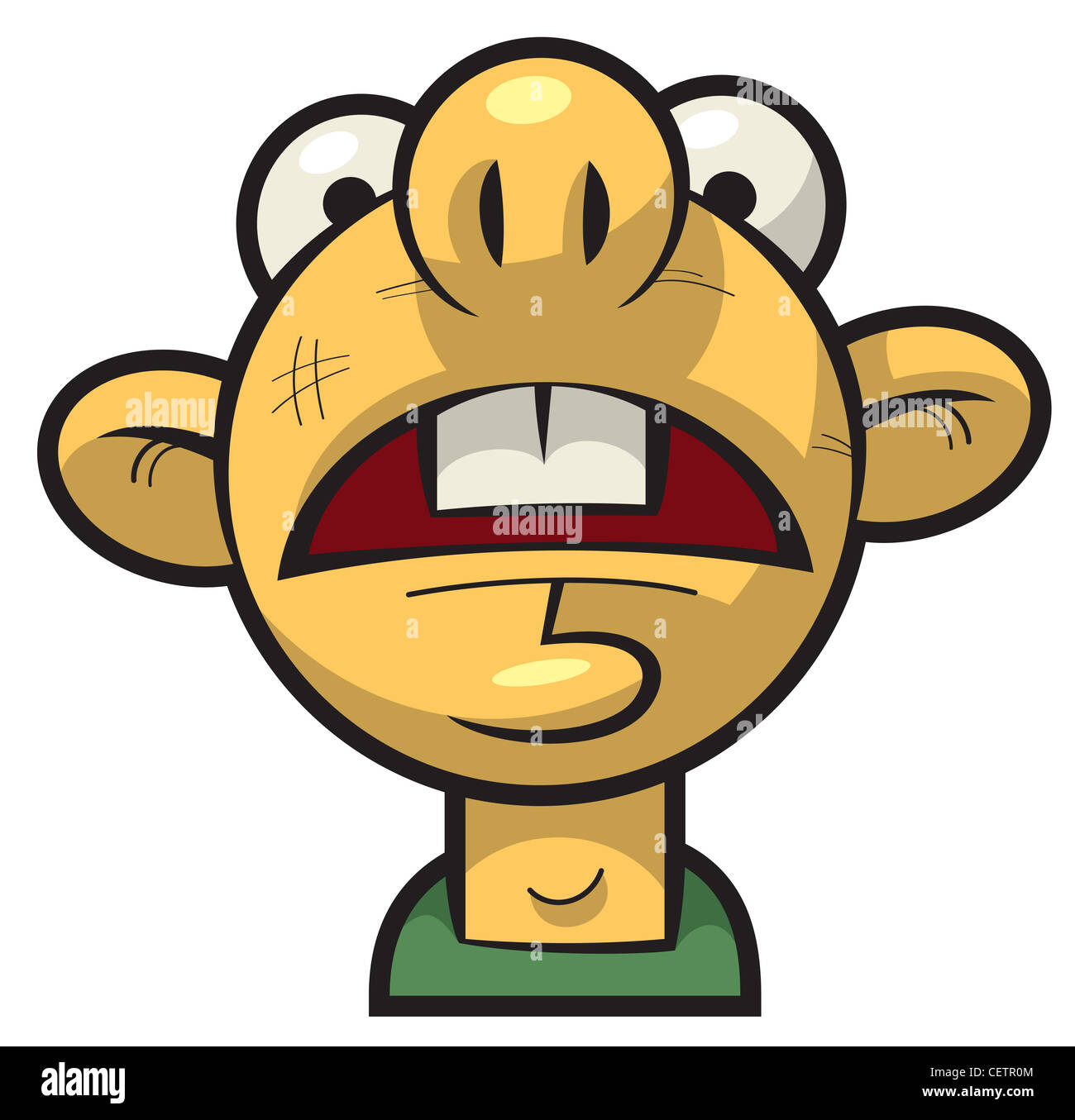 Thinking boy with round surprised face Stock Photo - Alamy