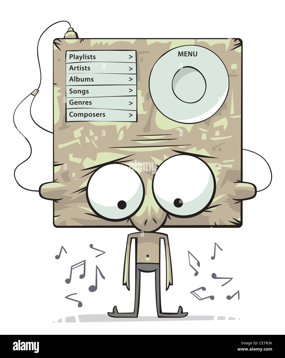 Cartoon music player hi-res stock photography and images - Alamy