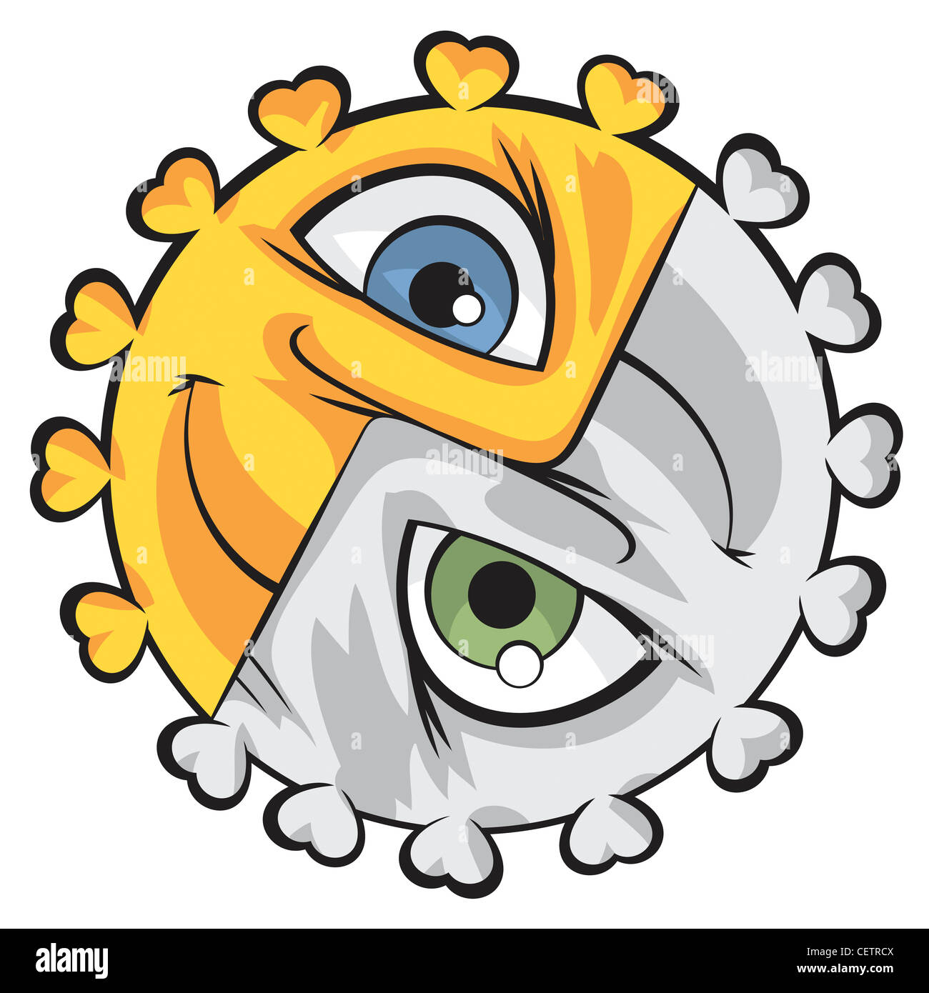Two faces combined hi-res stock photography and images - Alamy