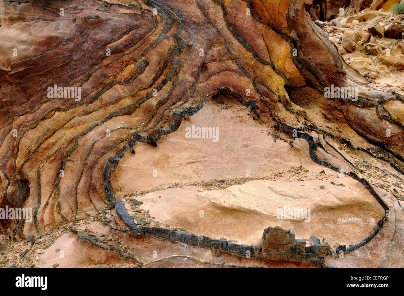 Colorful sandstone rock formation Stock Photo - Alamy