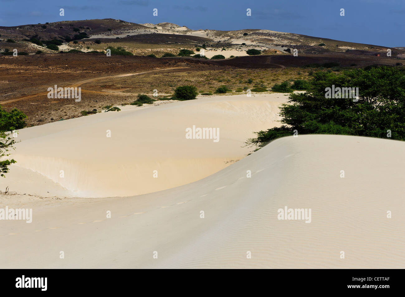 desert Deserto Viana, Boa Vista, Cape Verde Islands, Africa Wüste ...