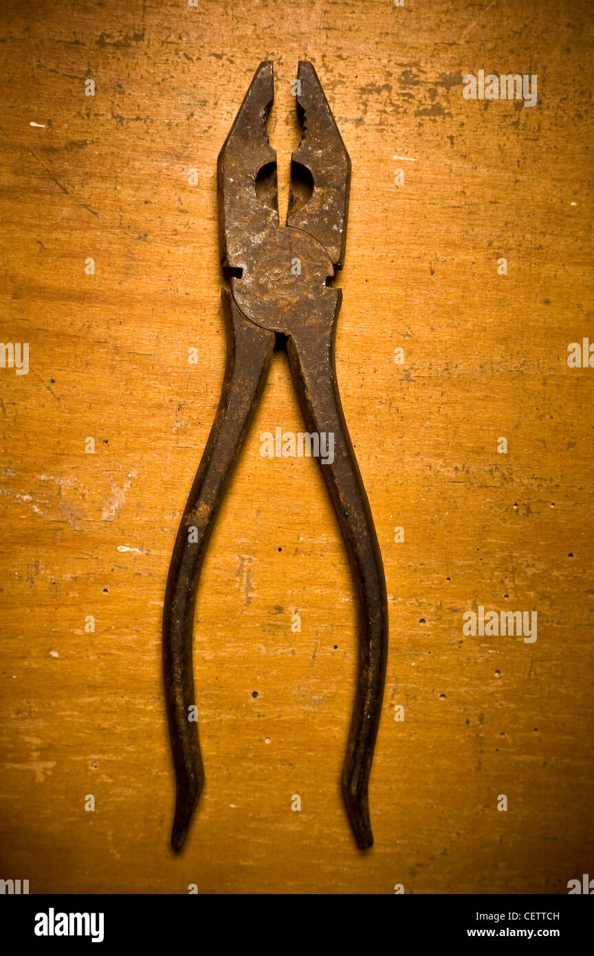 old rusty pliers Stock Photo - Alamy
