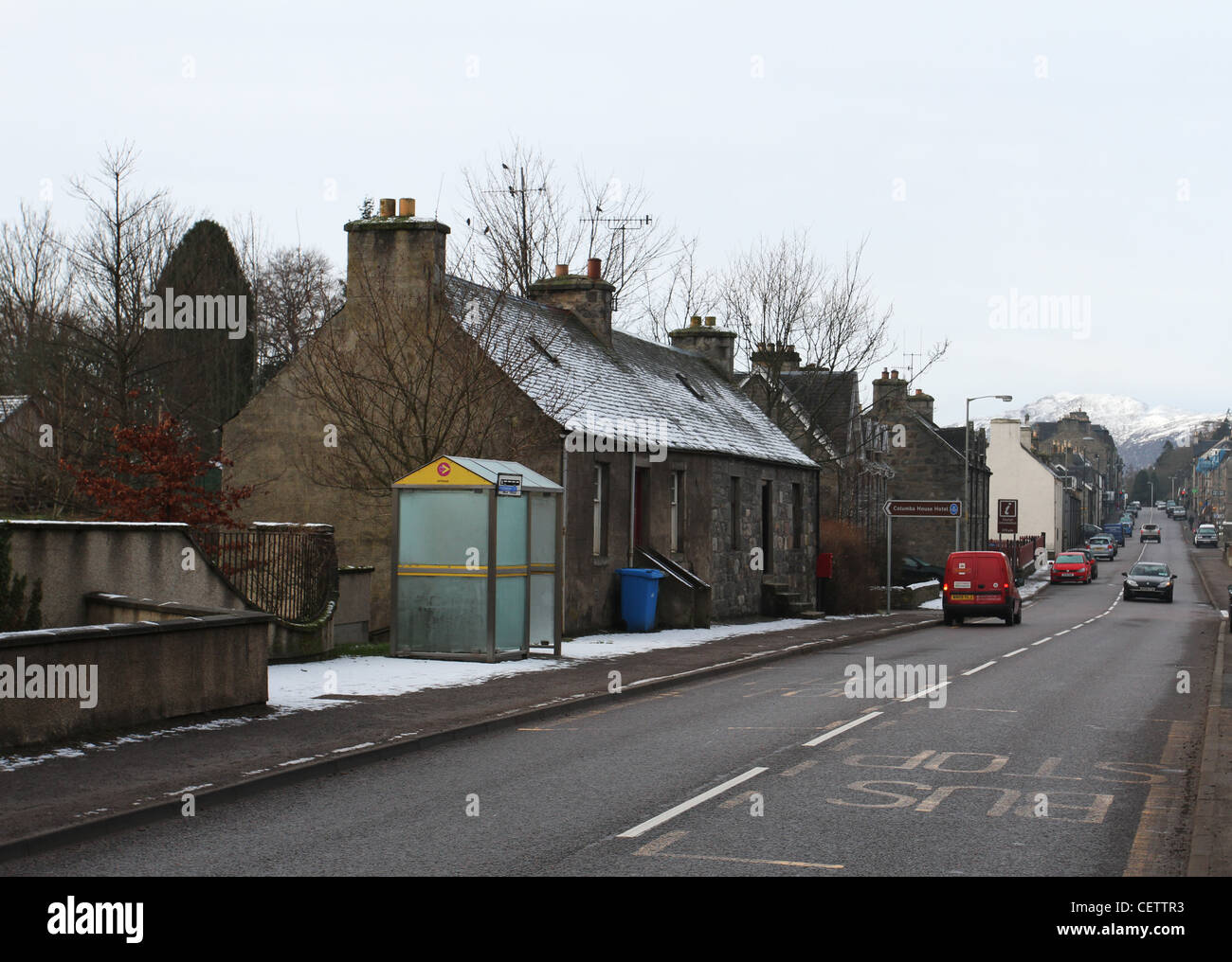 Kingussie street scene Scotland January 2012 Stock Photo - Alamy