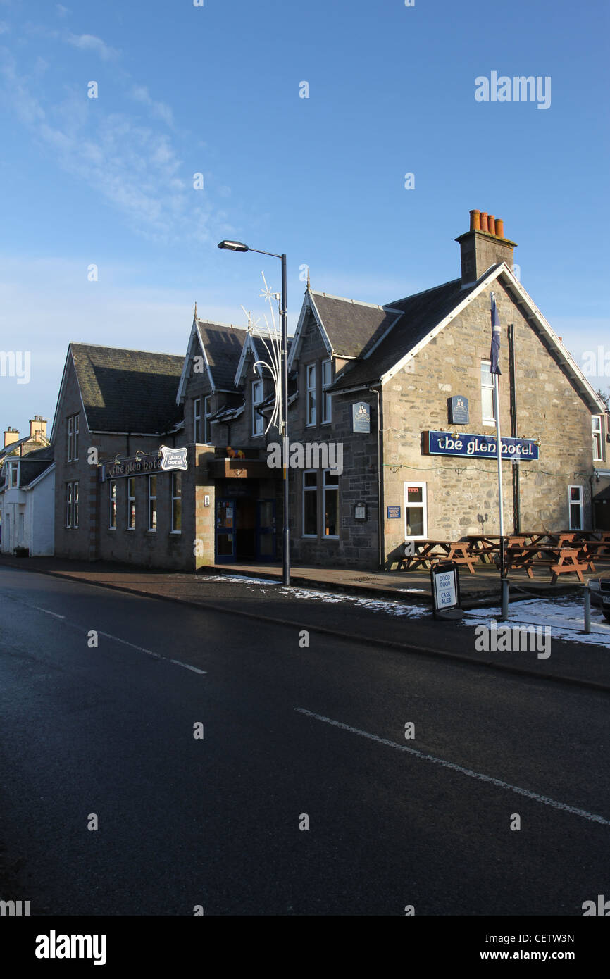 Exterior of The Glen Hotel Newtonmore Scotland January 2012 Stock Photo ...