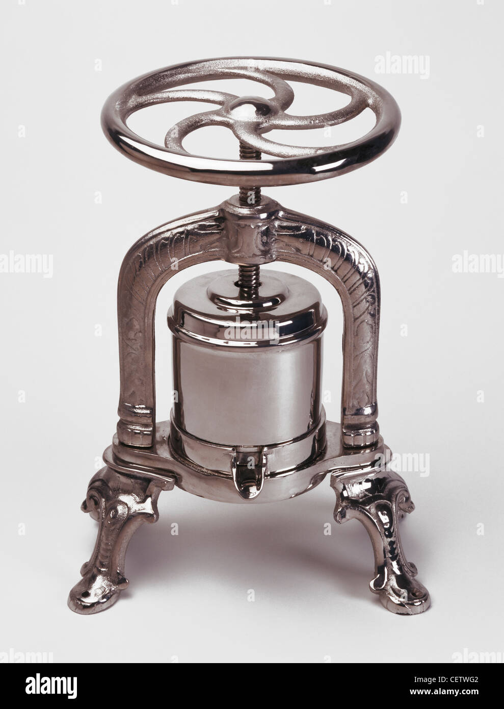 An replica of an old fashioned wine press Stock Photo - Alamy
