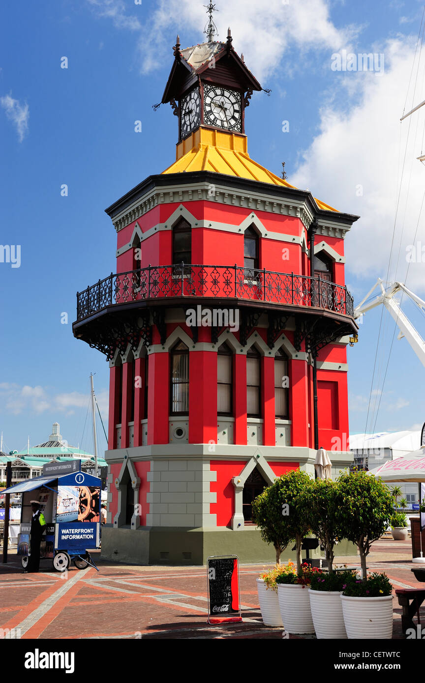 Clock tower on Victoria & Alfred Waterfront complex, Cape Town, Western ...