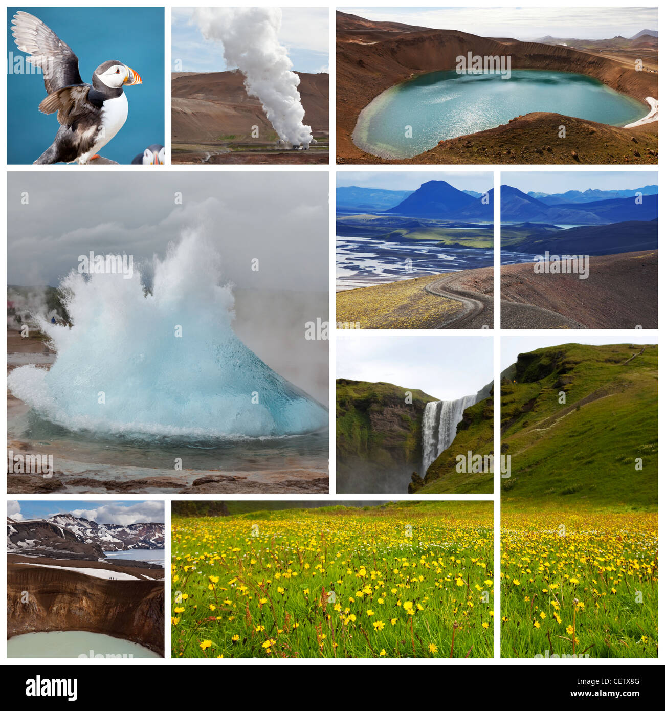 Collage beautiful nature landscapes hi-res stock photography and images ...