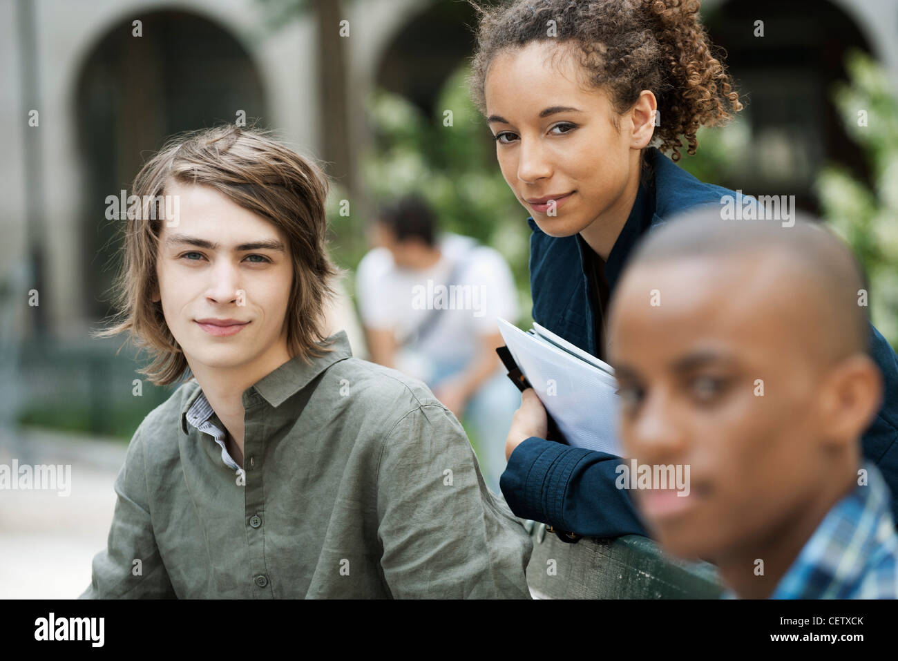University students on campus Stock Photo - Alamy