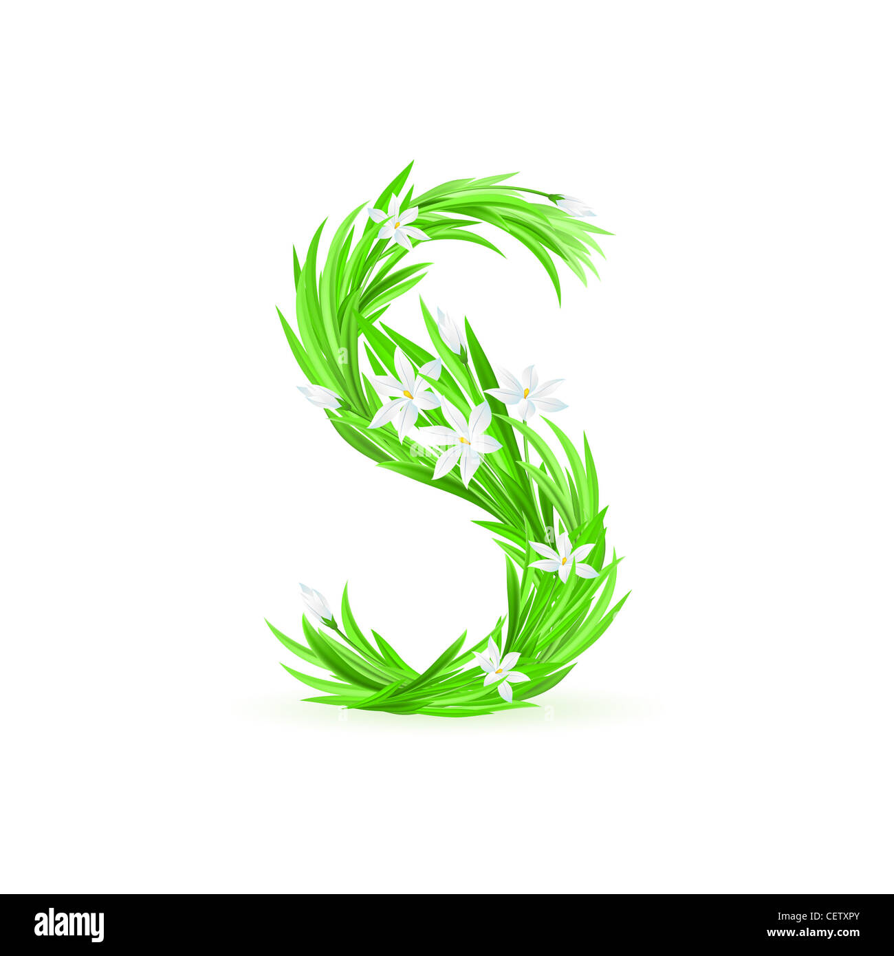 Floral Font Letter S Cut Out Stock Images & Pictures - Alamy