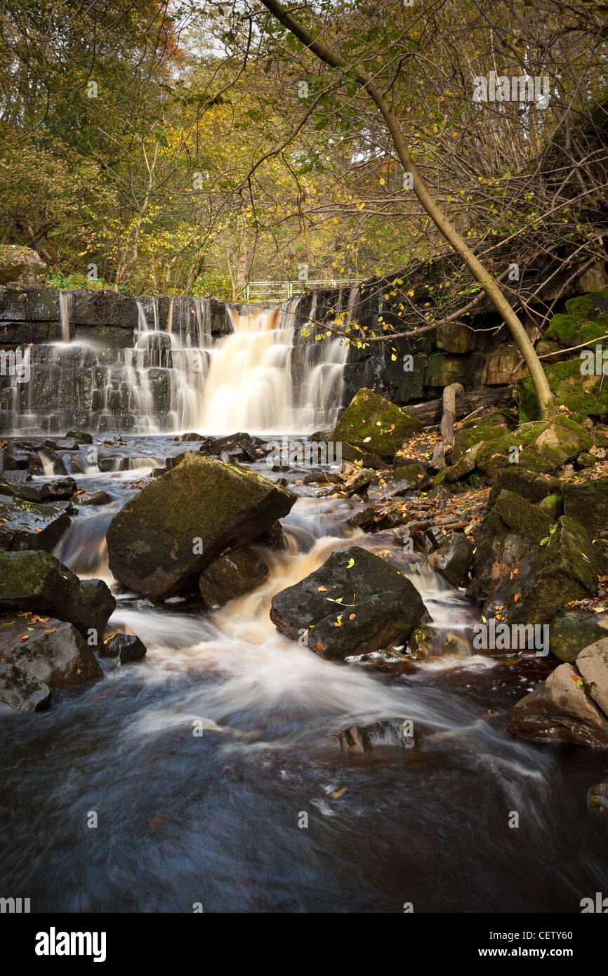 The tumbling waters of Mill Gill Force near Askrigg, North Yorkshire ...