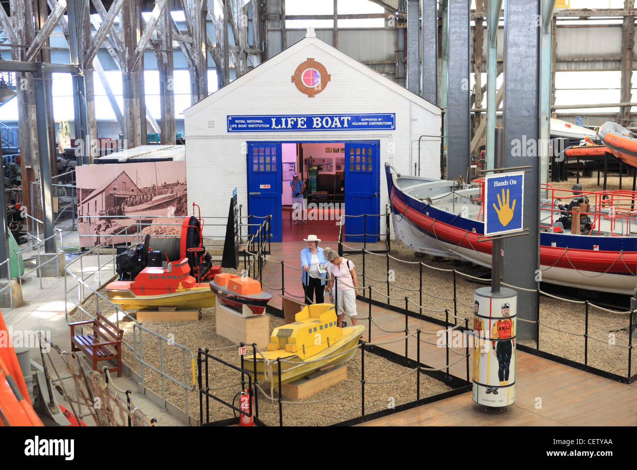 Inside the exhibition at the Historic Dockyard in Chatham, Kent ...