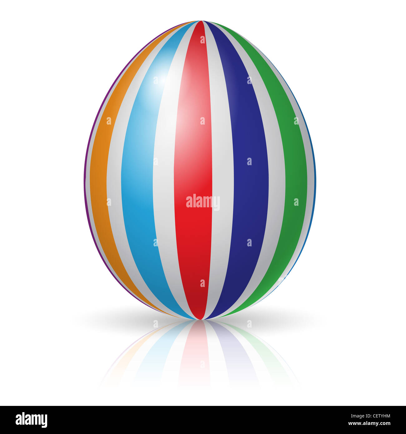 Single easter egg. Children's Ball. illustration on white Stock Photo ...