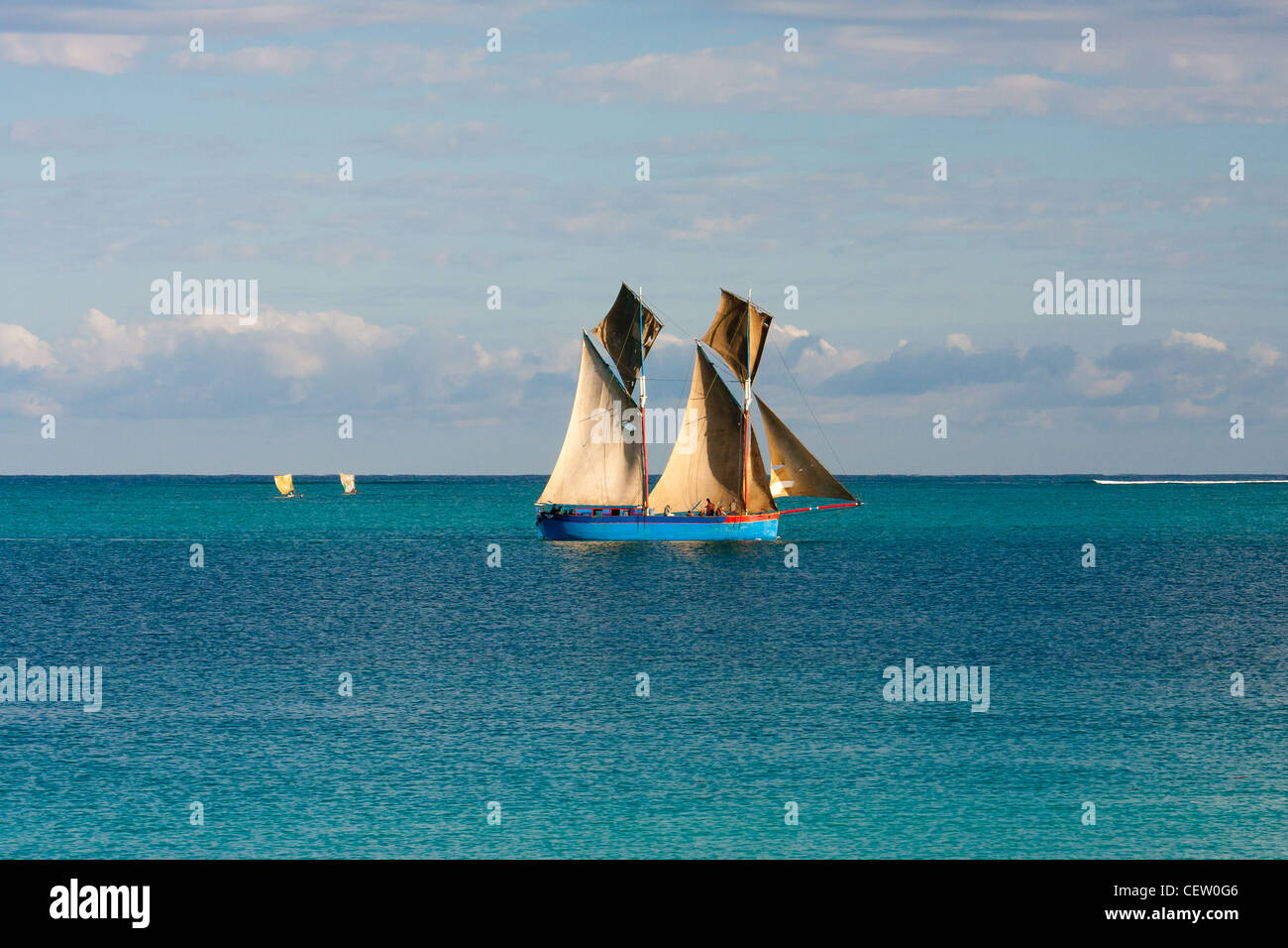 Malagasy dhow in the lagoon of Ambatomilo, Madagascar Stock Photo - Alamy