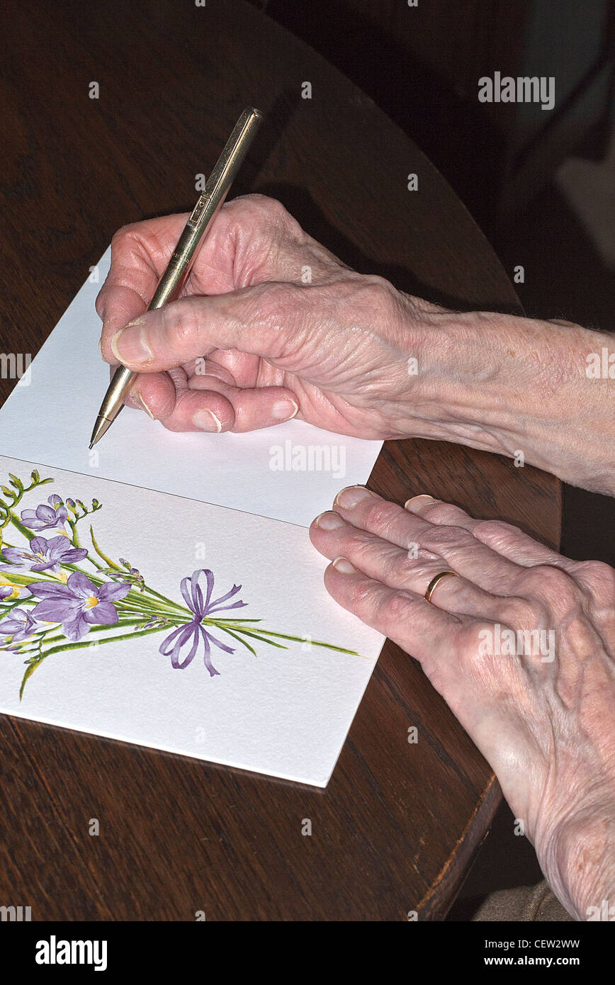 Card writing hi-res stock photography and images - Alamy