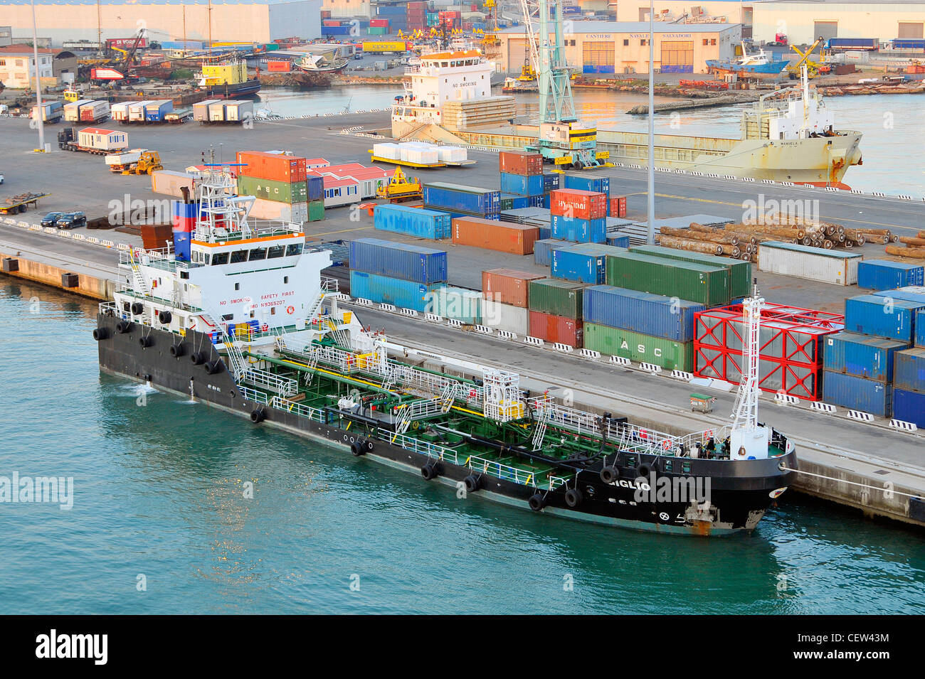 Livorno Italy Europe Port Shipping Transportation Goods Stock Photo - Alamy