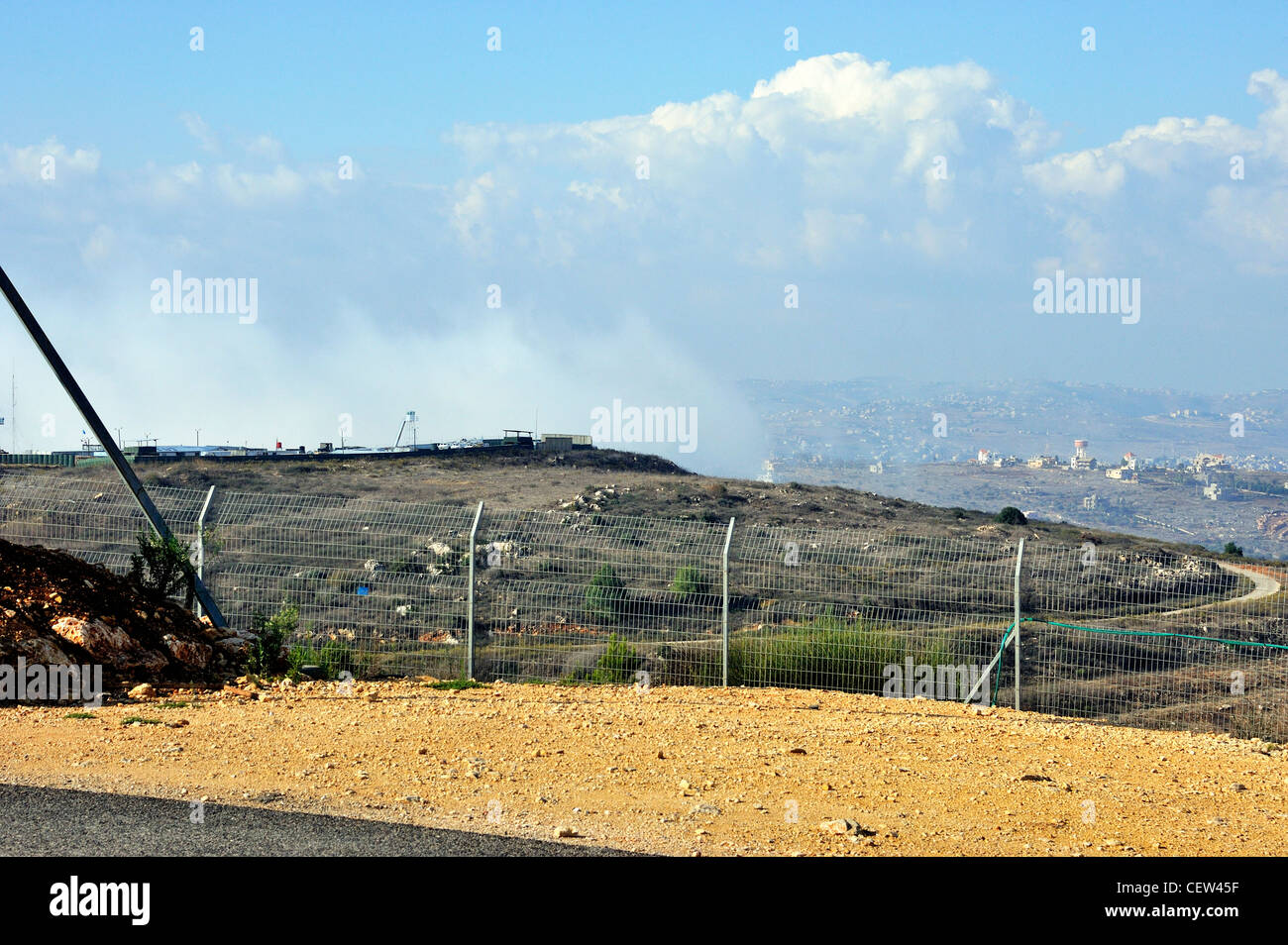 Upper Galilee, a view of the Lebanon from kibbutz Misgav Am Israel, and ...
