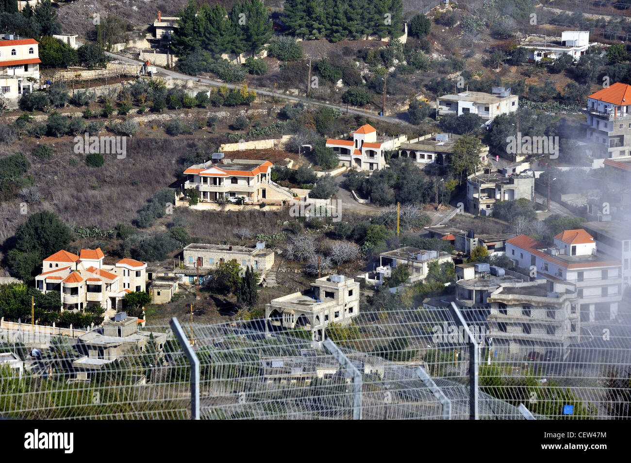 Upper Galilee, a view of the Lebanon from kibbutz Misgav Am Israel ...