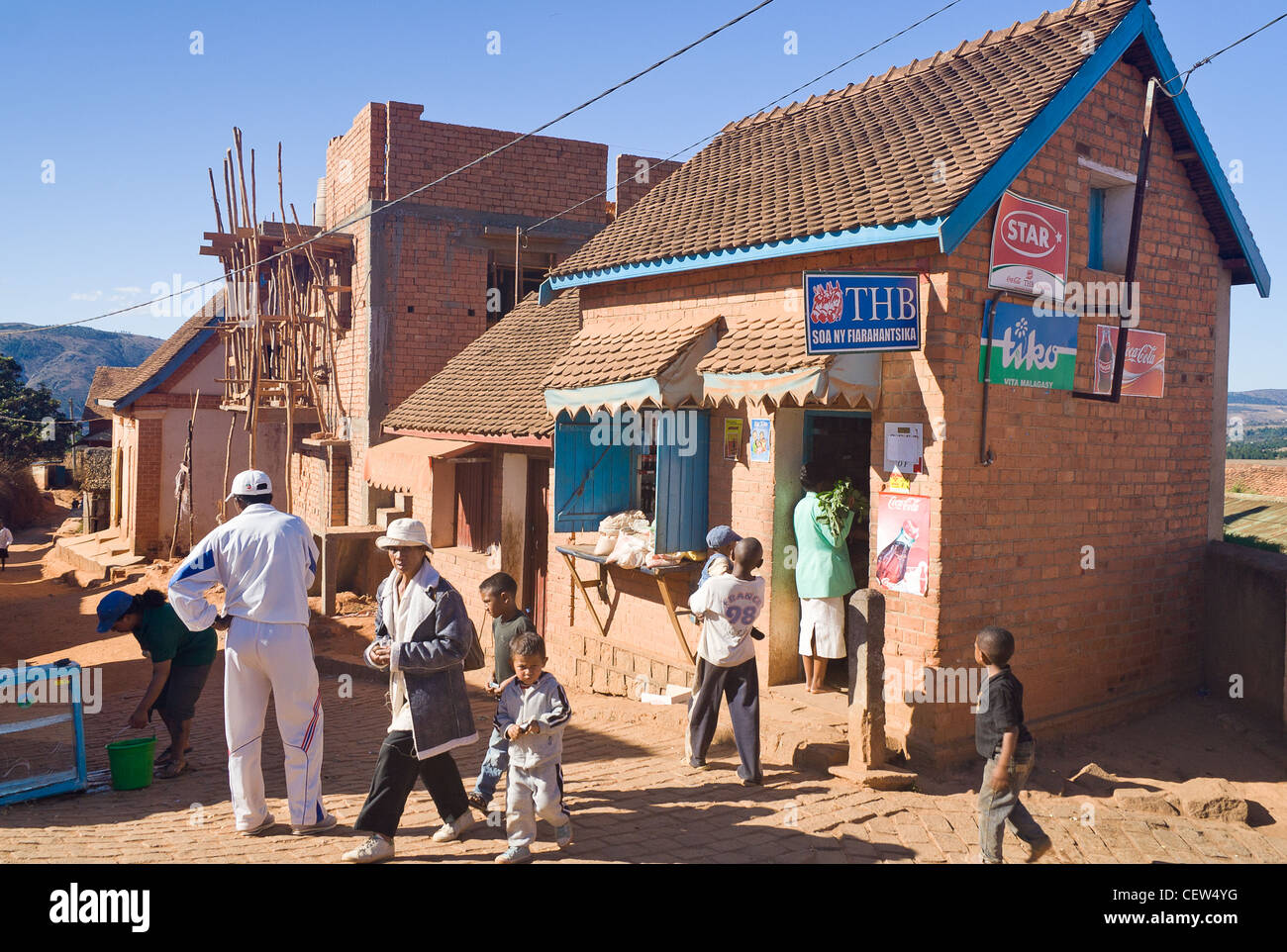 Typical village of the Malagasy highlands Stock Photo - Alamy