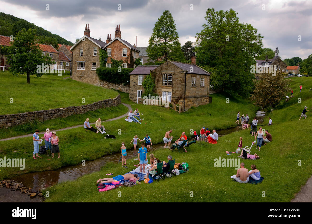 Hutton Le Hole, picturesque village on the Yorkshire moor, England, UK ...