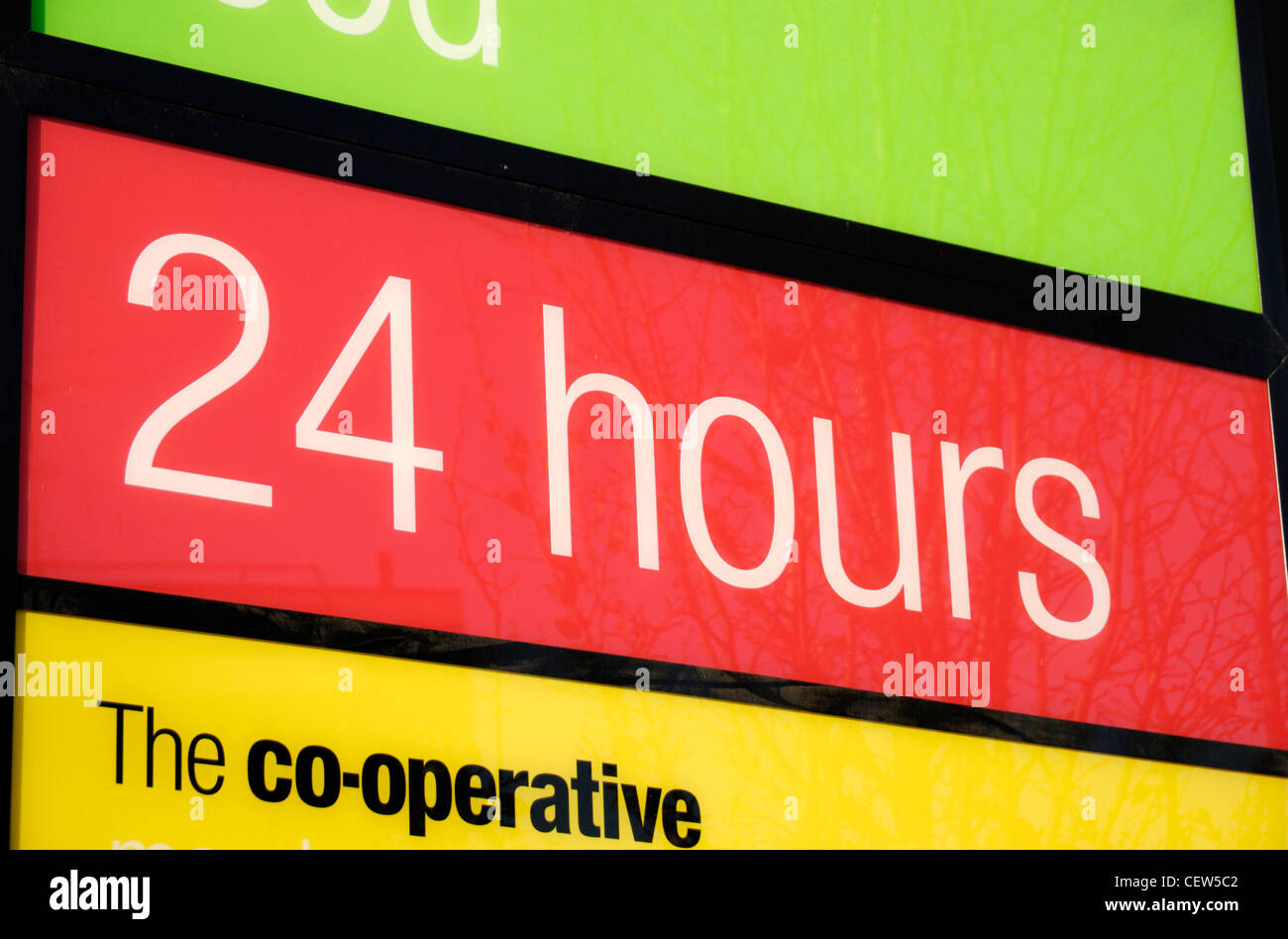 24 hour sign hi-res stock photography and images - Alamy